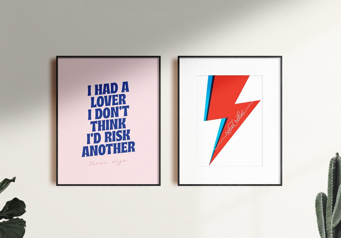 Nico Poster: These Days Set of Two Printable Pop Lyric - Etsy