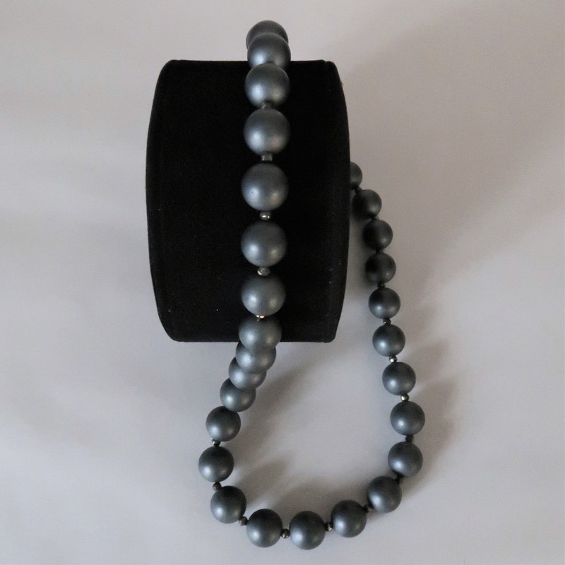 Matt Large Bead Necklace - Etsy UK