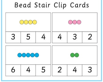 Montessori Short Colored Bead Stair Booklets Montessori - Etsy
