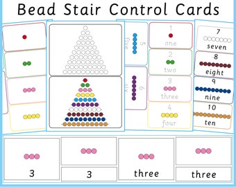 Montessori Short Colored Bead Stair Booklets Montessori - Etsy