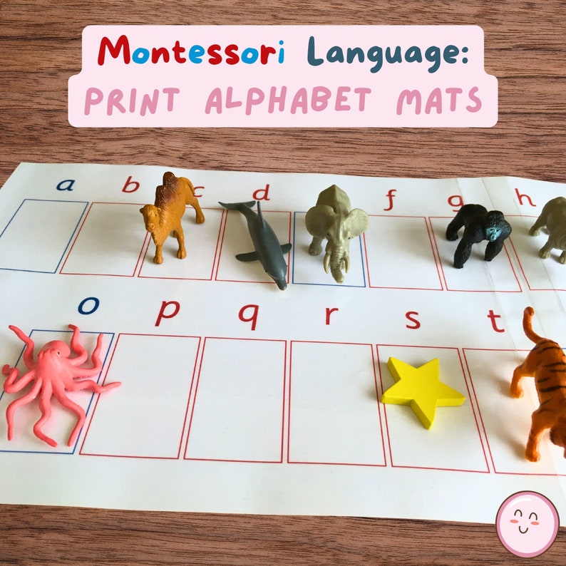 Printable Alphabet Mats, Print Font, Phonetic Objects to Alphabet Work ...