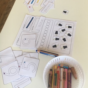 Montessori Short Colored Bead Stair Number Sense Printables, Montessori ...