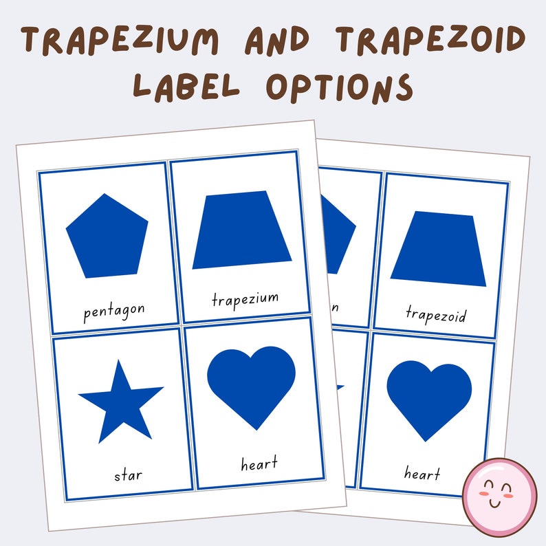 Montessori Metal Inset Shapes Three Part Cards, Shape Vocabulary ...