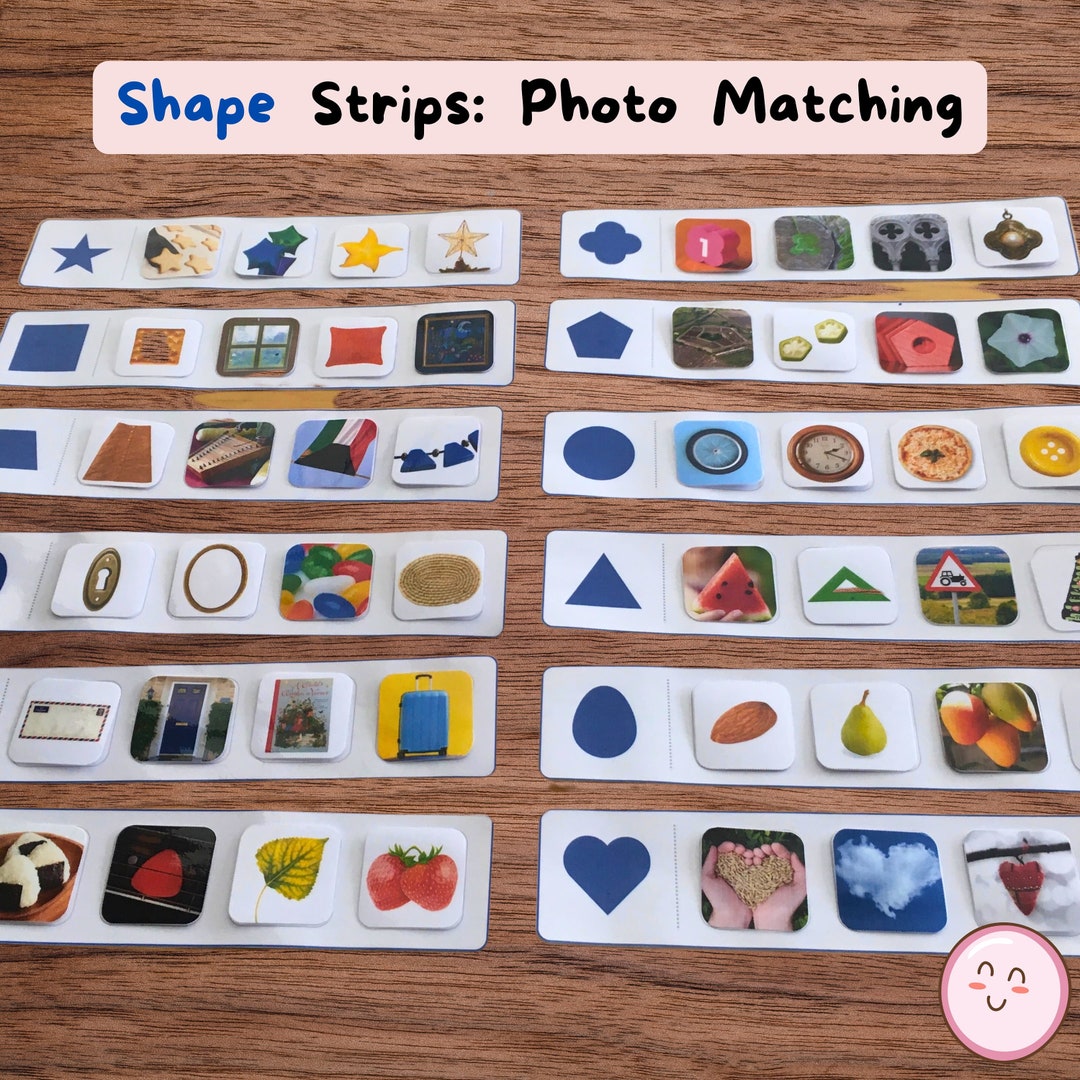 Shapes in Real Life, Photo Matching, Real Photos, Montessori Metal ...