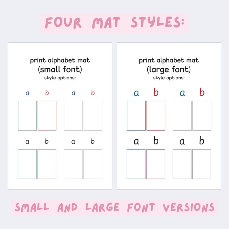 Printable Alphabet Mats, Print Font, Phonetic Objects to Alphabet Work ...