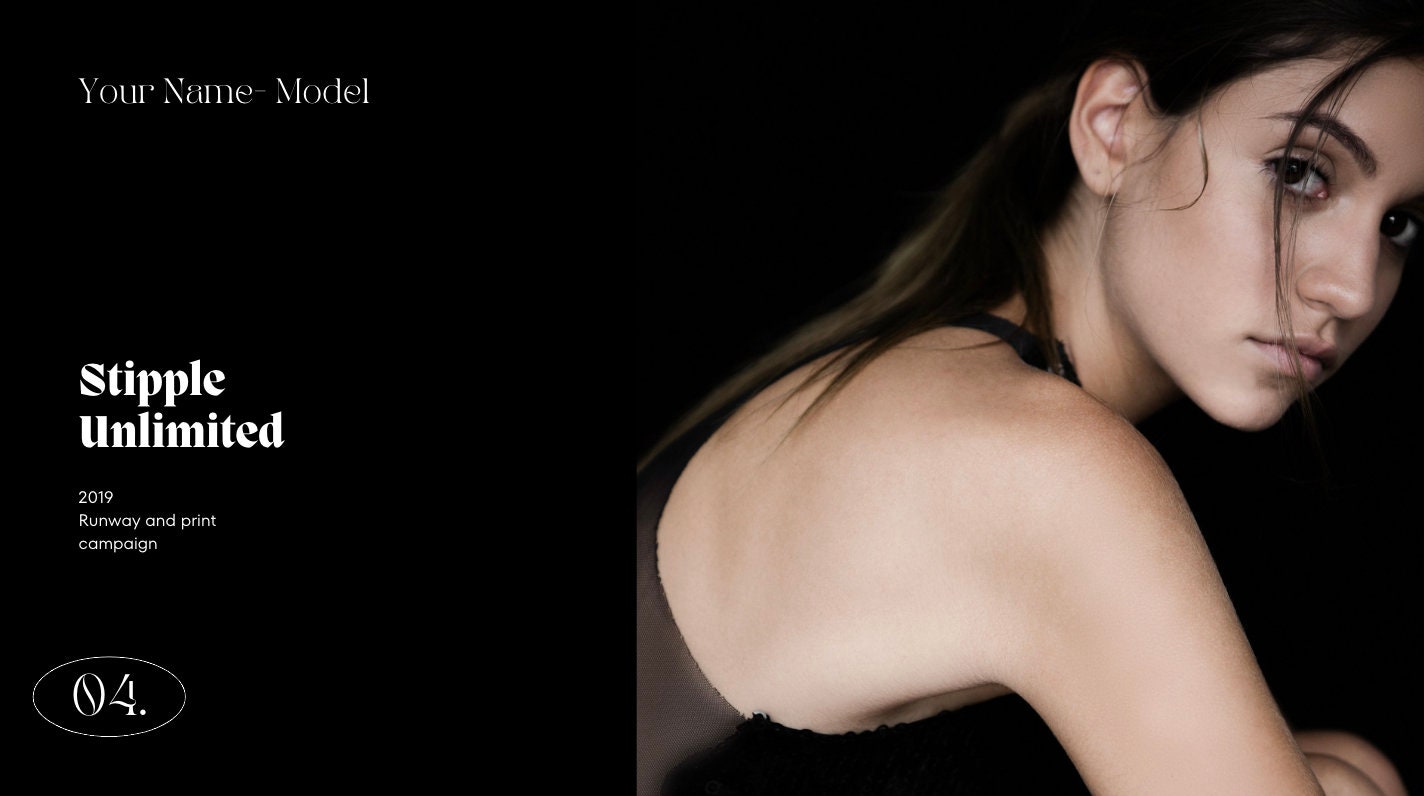 Professional Modeling Portfolio Template Editable In Canva Instant Download Etsy