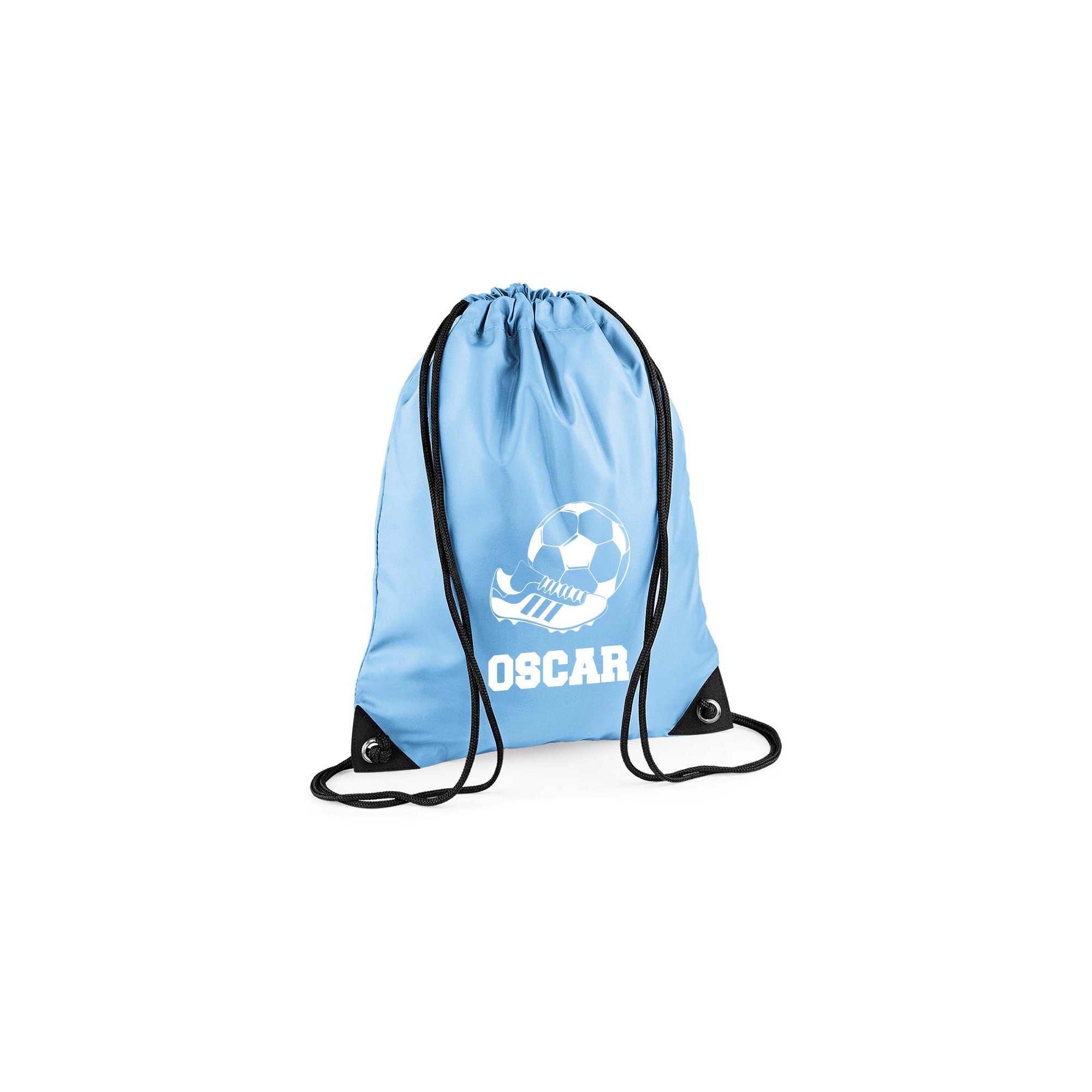 Personalised Football Custom Drawstring Bag for Kids With Initial - PE ...