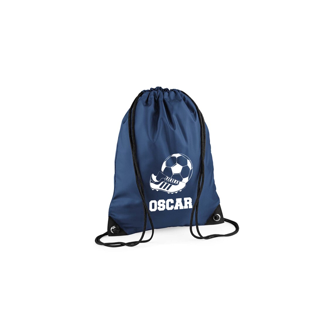 Personalised Football Custom Drawstring Bag for Kids With Initial - PE ...