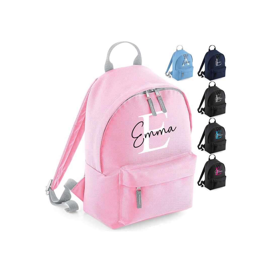 Personalised Kids Backpack - Custom Rucksack With Monogrammed Initial ...