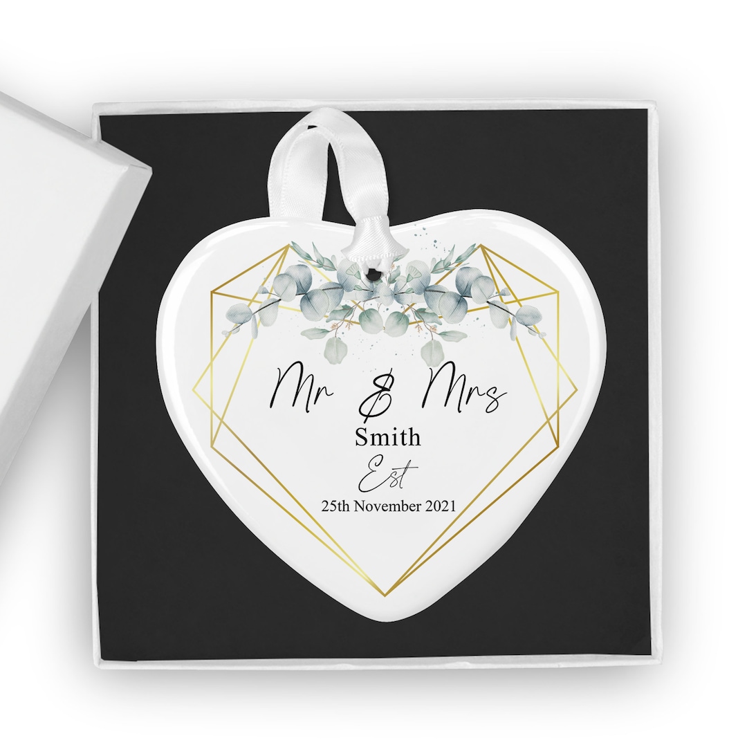 Couples Wedding Heart Ornament, Wedding, Decor, Hanging Decoration ...