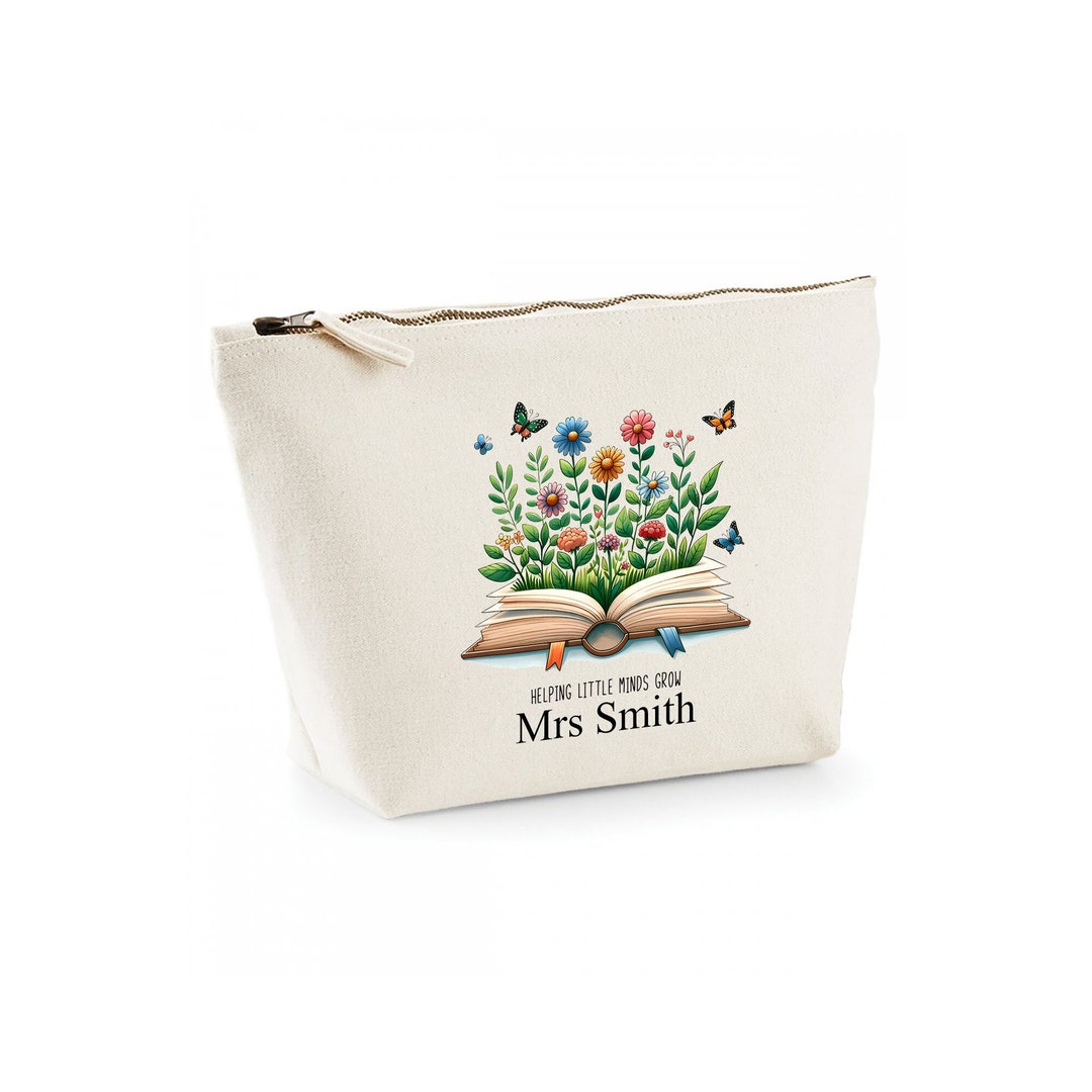 Personalised Teacher Heart Pencil Case - Custom Name - Teacher ...