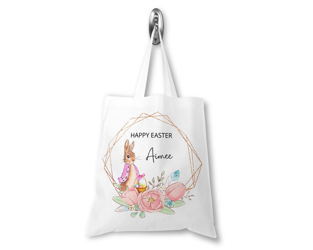 Personalised Easter Tote Bag, Custom Easter Gift, Easter Egg Sack ...