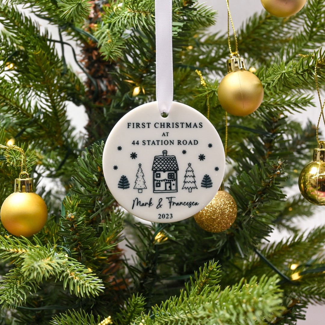 Personalised First Christmas in New Home Bauble, 1st Xmas in Our New ...