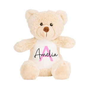 Personalised Teddy Bear, Customised Teddy Bear Soft Toy Plush, Newborn ...