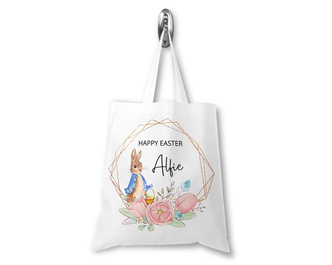 Personalised Easter Tote Bag, Custom Easter Gift, Easter Egg Sack ...
