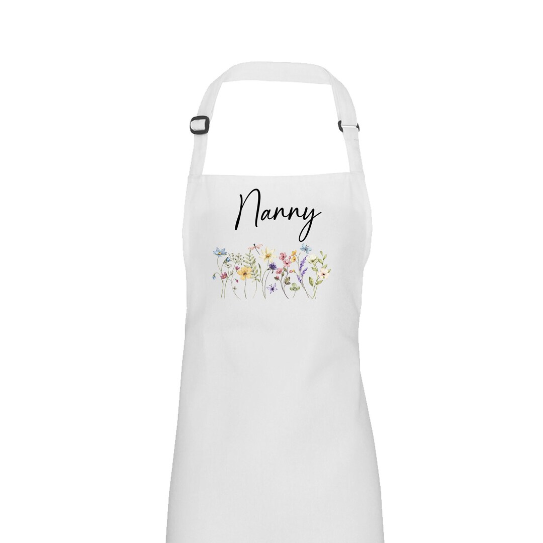 Personalised Floral Apron, Mummy, Mothers Day Gift, Mother's Day Apron ...