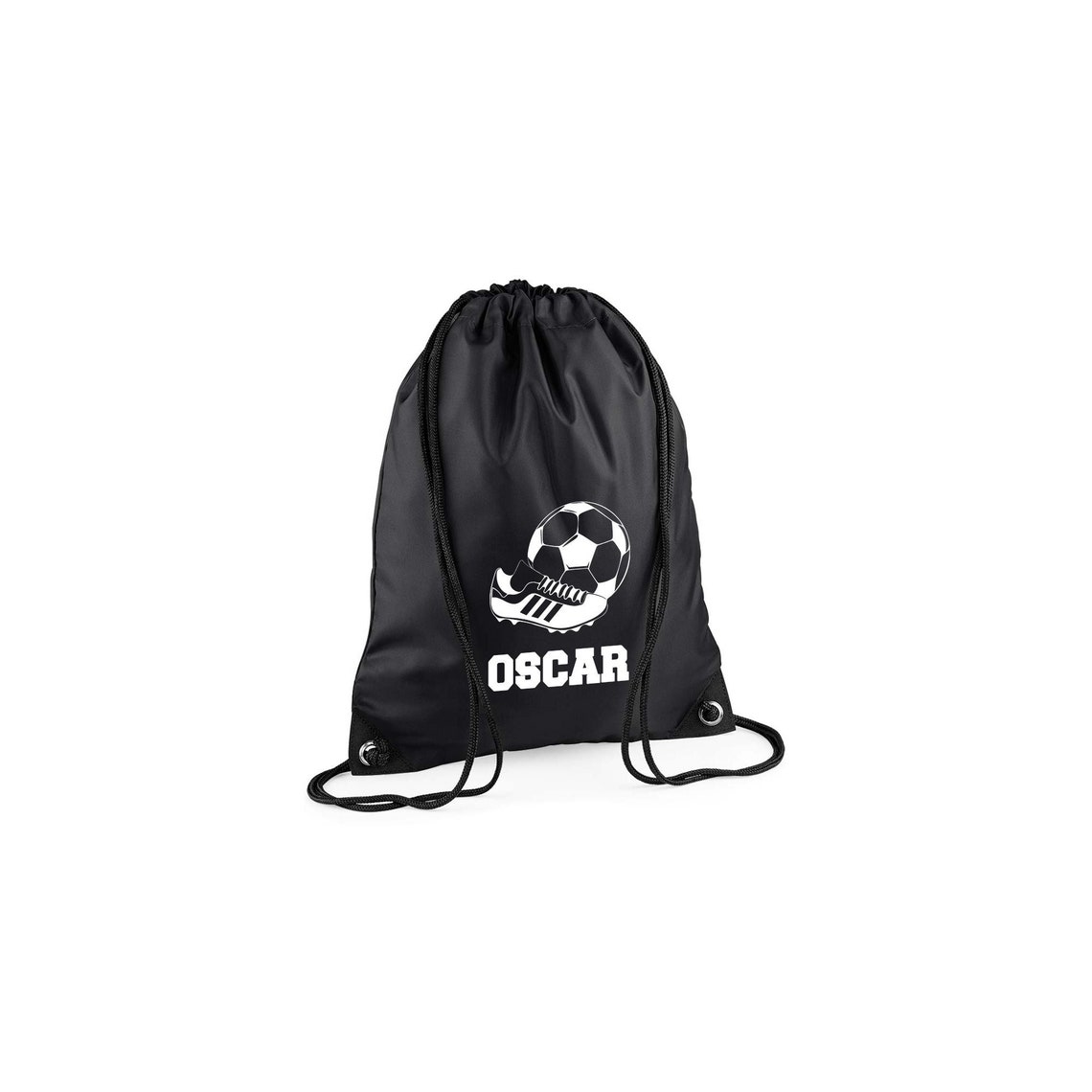 Personalised Football Custom Drawstring Bag for Kids With Initial - PE ...
