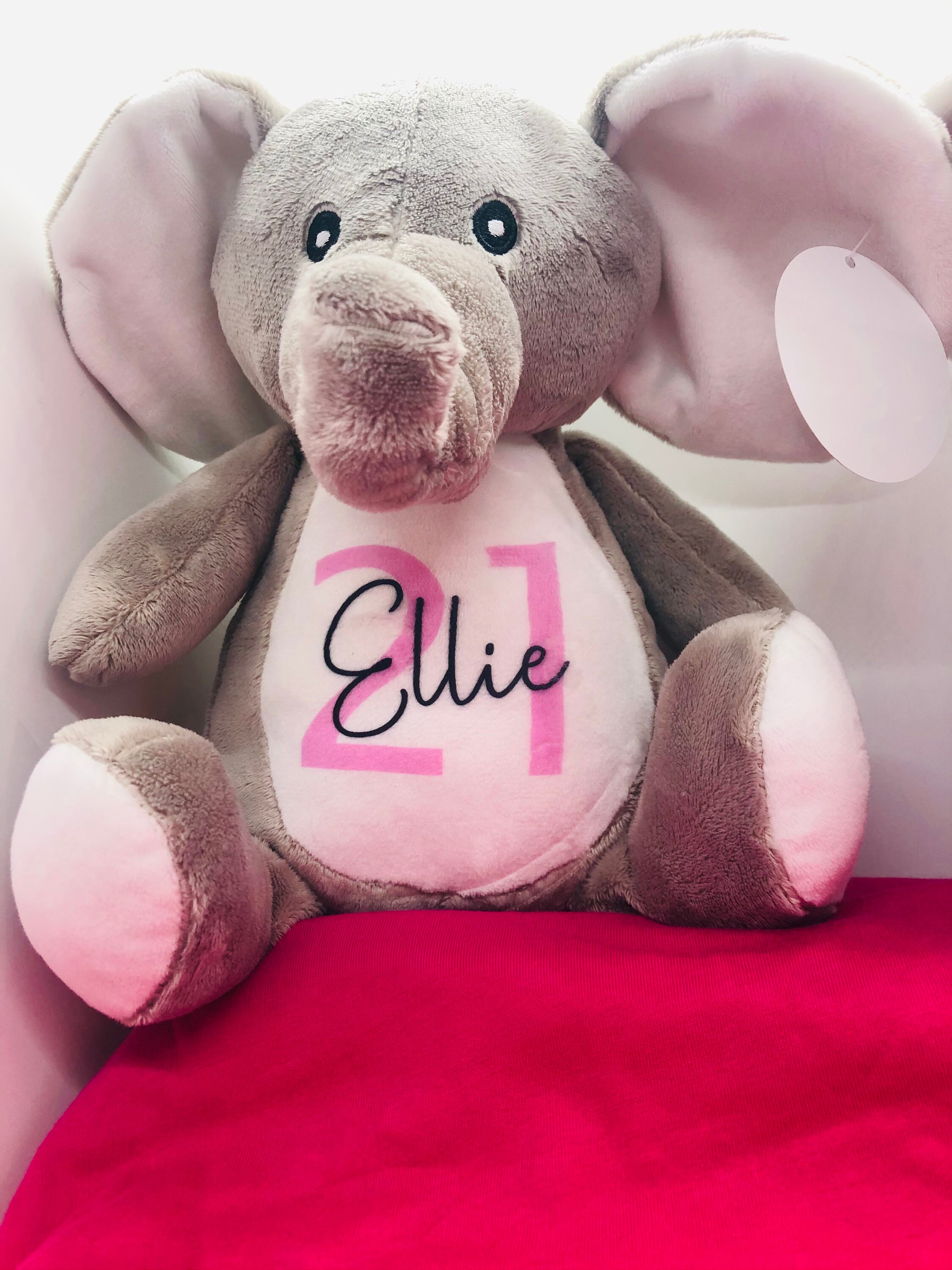 Personalised Elephant Teddy Customised Elephant Soft Toy | Etsy