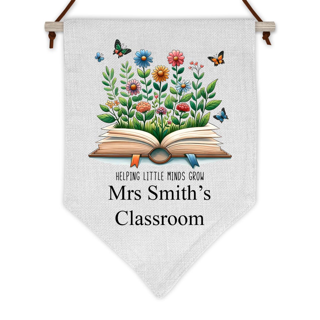 Personalised Teacher Rainbow Flag - Custom Flag, Classroom, Rainbow ...