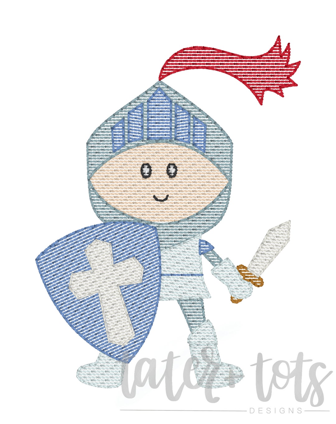 Crusader Machine Embroidery Design File Digital Download Size 4x4, 5x7 ...