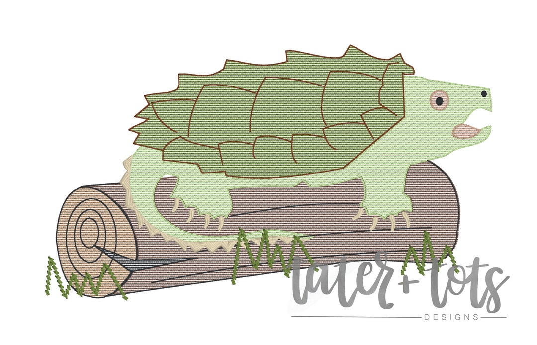 Snapping Turtle Machine Embroidery Design File Digital Download Size ...