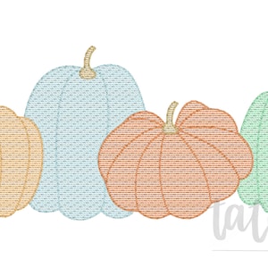 Pumpkins Machine Embroidery Design File Digital Download Size 5x7, 8x8 ...