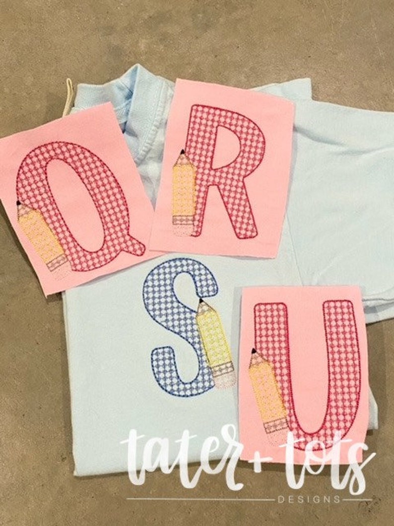 The Pencil Alpha Embroidery Font File Digital Download Size 3inch, 4x4 ...