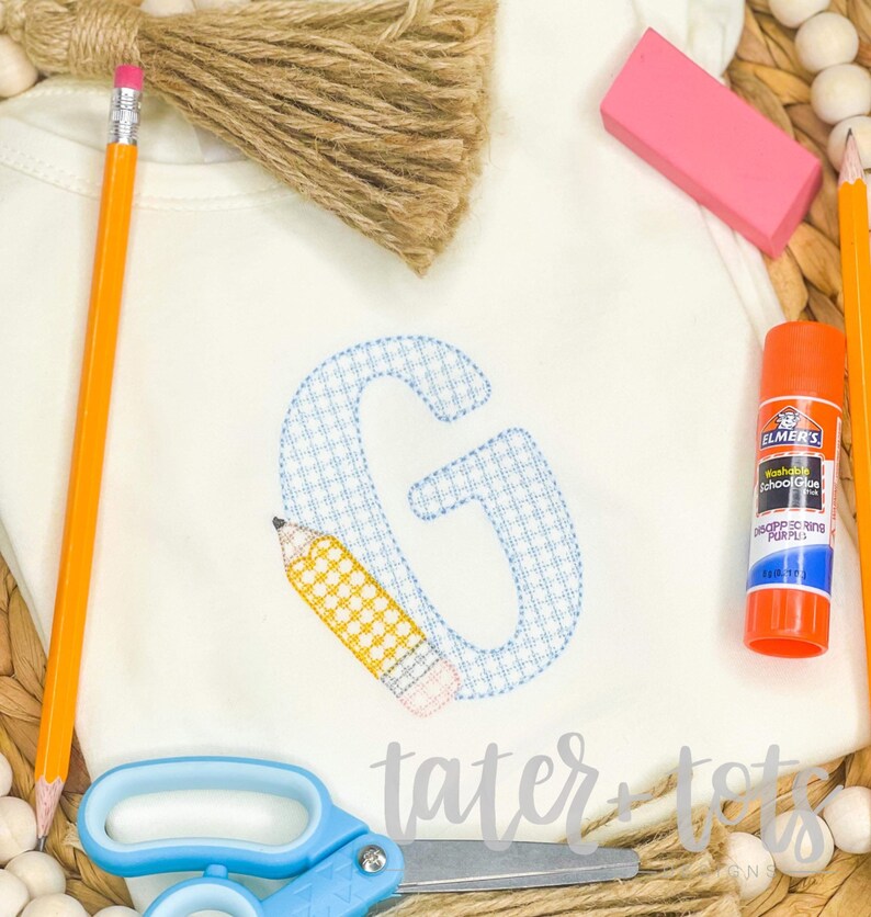 The Pencil Alpha Embroidery Font File Digital Download Size 3inch, 4x4 ...