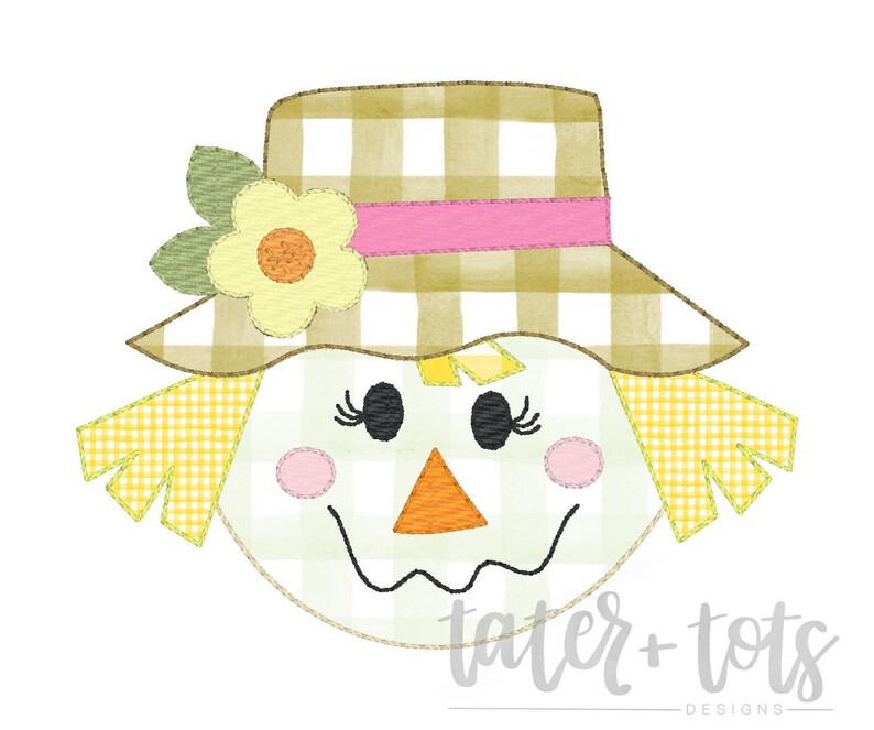 Scarecrow Girl Applique Machine Embroidery Design File Digital - Etsy