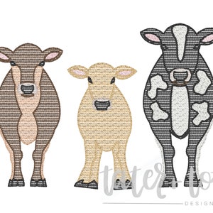 Cow Line Machine Embroidery Design File Digital Download Size 4x4, 5x7 ...