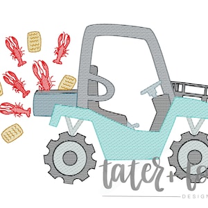 Side by Side ATV Crawfish Embroidery Design File Digital Download Size ...