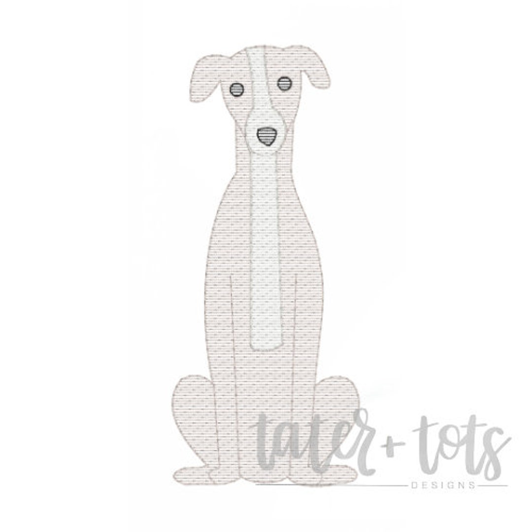 Greyhound Machine Embroidery Design File Digital Download Size 4x4, 5x7 ...
