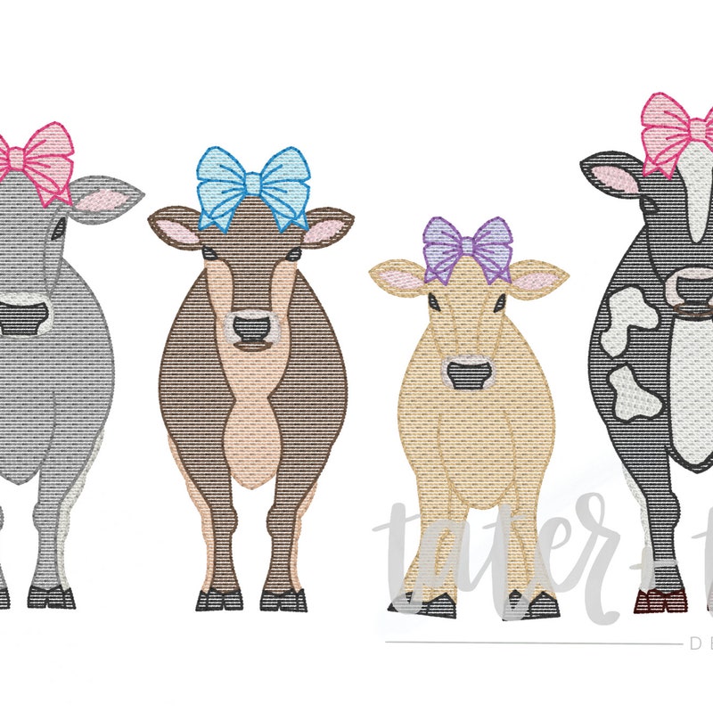 Cow Applique Design - Etsy