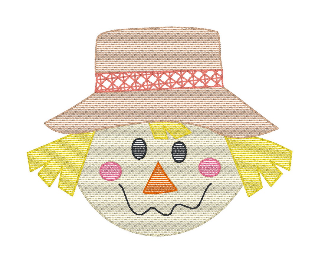 Scarecrow Boy Machine Embroidery Design File Digital Download Size 4x4 ...