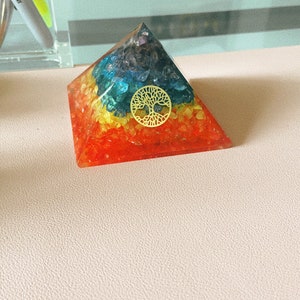 7 Chakras Pyramid Orgonite Pyramids Healing Pyramid Reiki - Etsy
