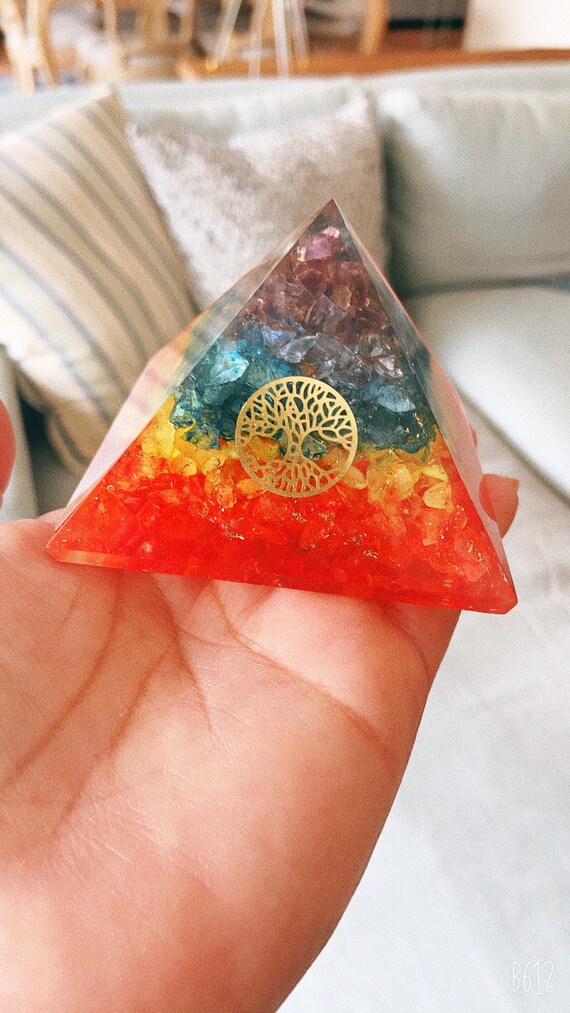 7 Chakras Pyramid Orgonite Pyramids Healing Pyramid Reiki - Etsy