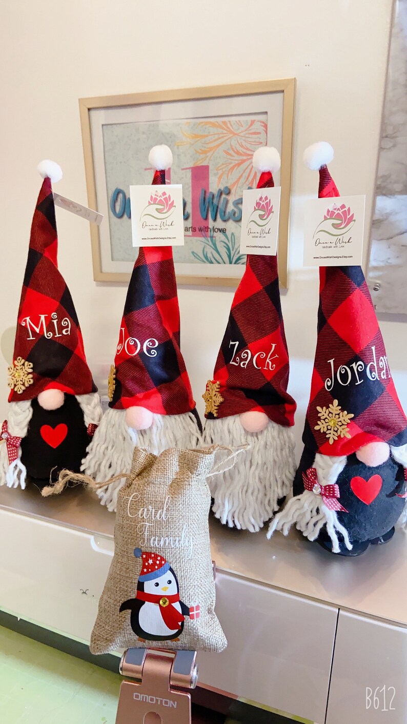 Custom Gnomes Gnomes Family Buffalo Plaid Mothers Day - Etsy