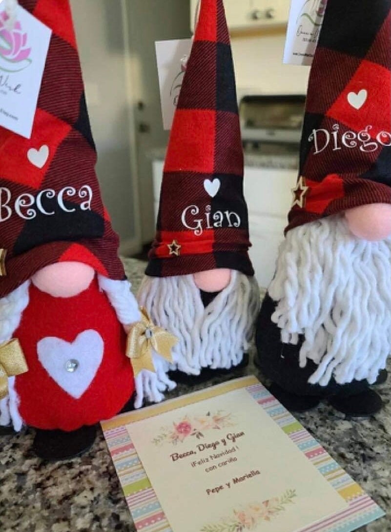 Custom Gnomes gnomes family Buffalo Plaid different colors | Etsy