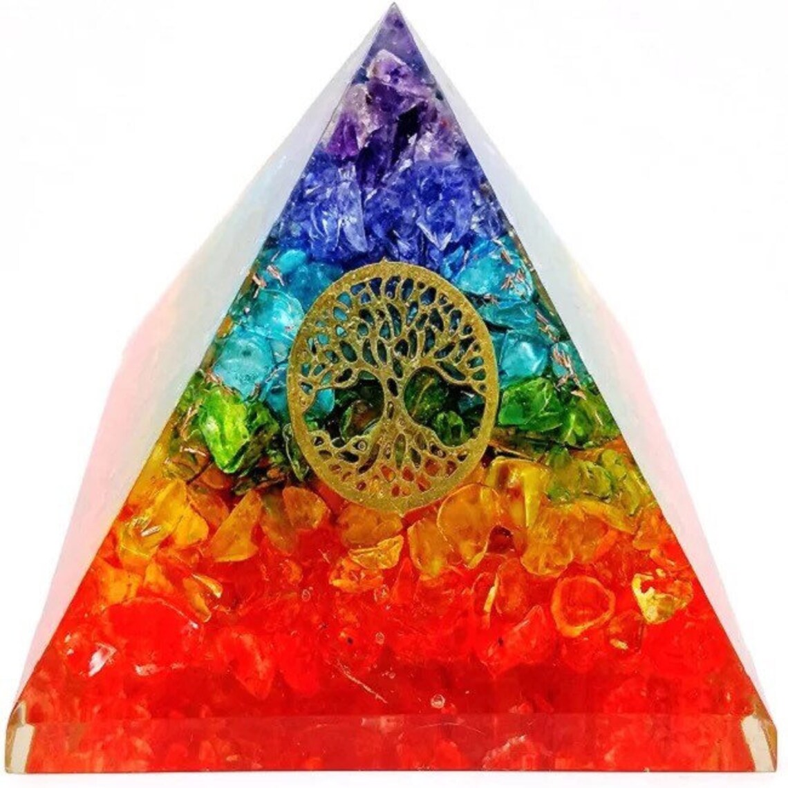 7 Chakras Pyramid Orgonite Pyramids Healing Pyramid Reiki - Etsy