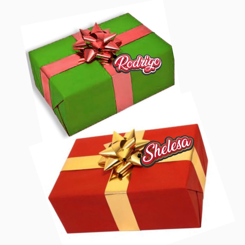 Custom 3D Name Gift Tags Personalized Gift Tags Holiday Name - Etsy