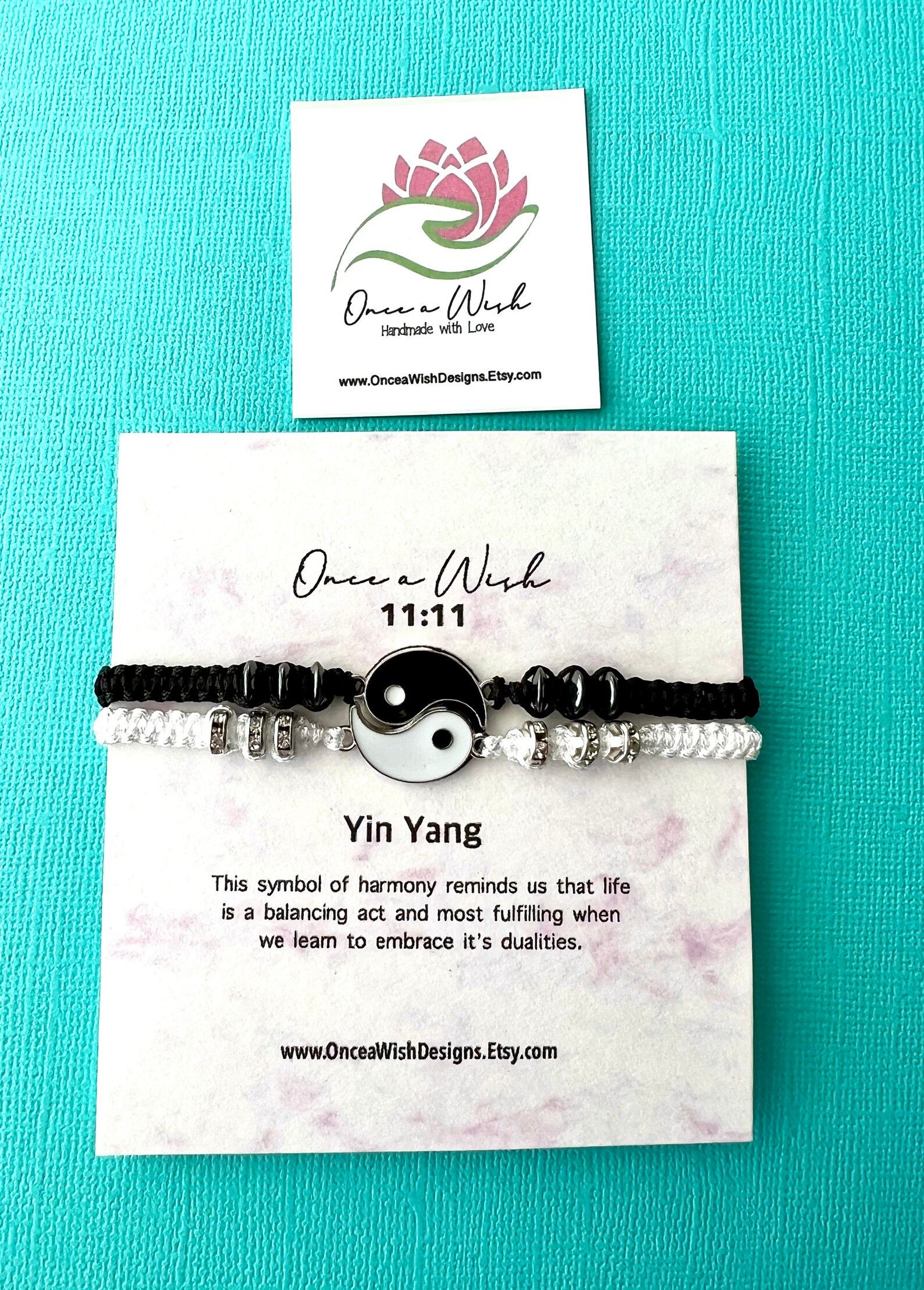 Yin Yang Friends Bracelet Black and White Bracelet Matching | Etsy