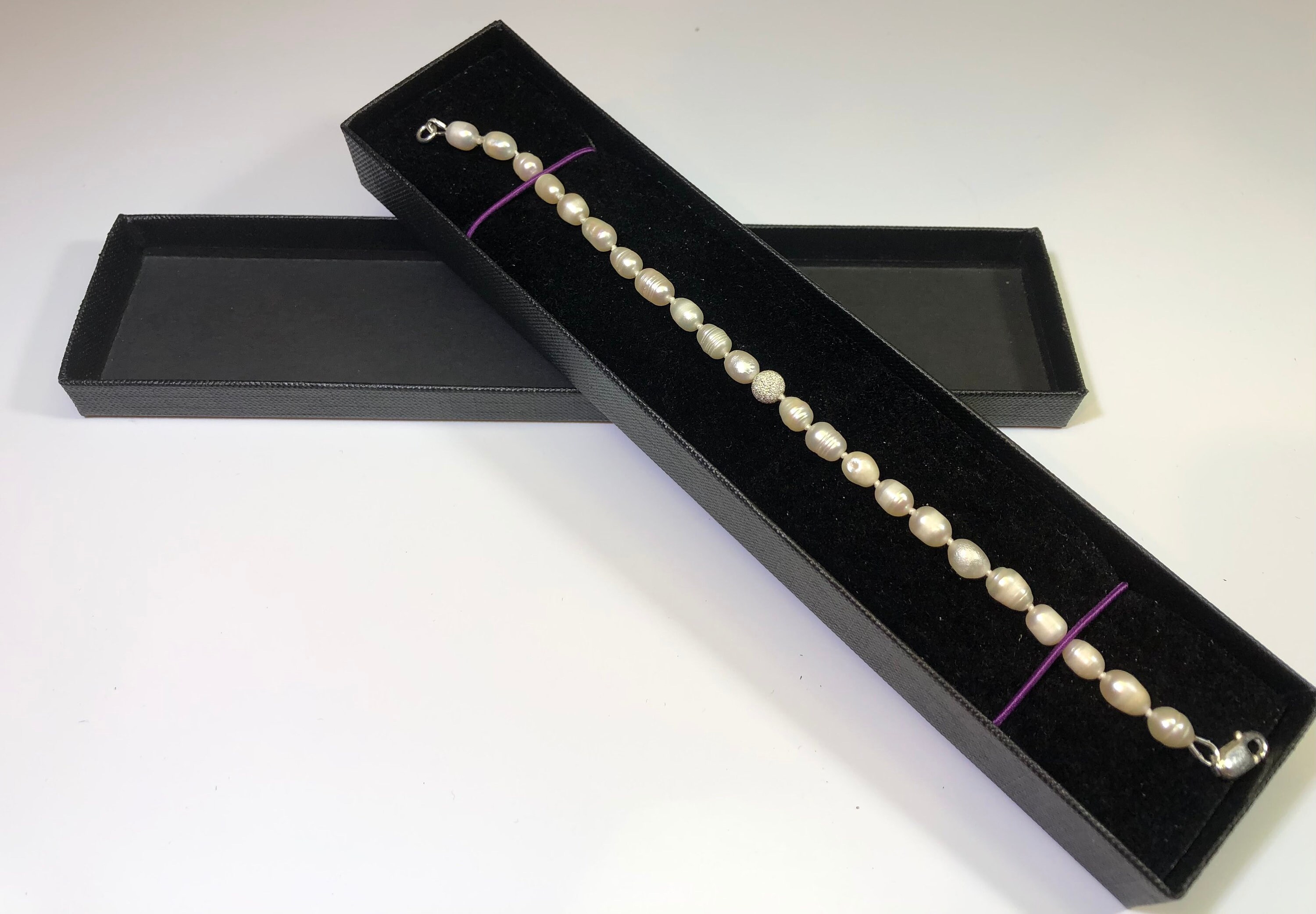 Stardust Silver Ball and White Freshwater Cultured Pearl Bracelet - Etsy