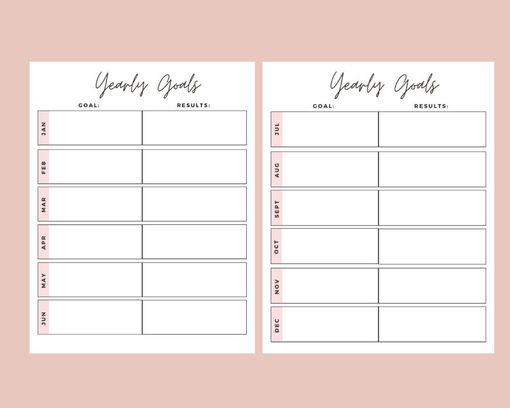 The Goal Planner New Years Goal Planner Goal Planner 2021 - Etsy