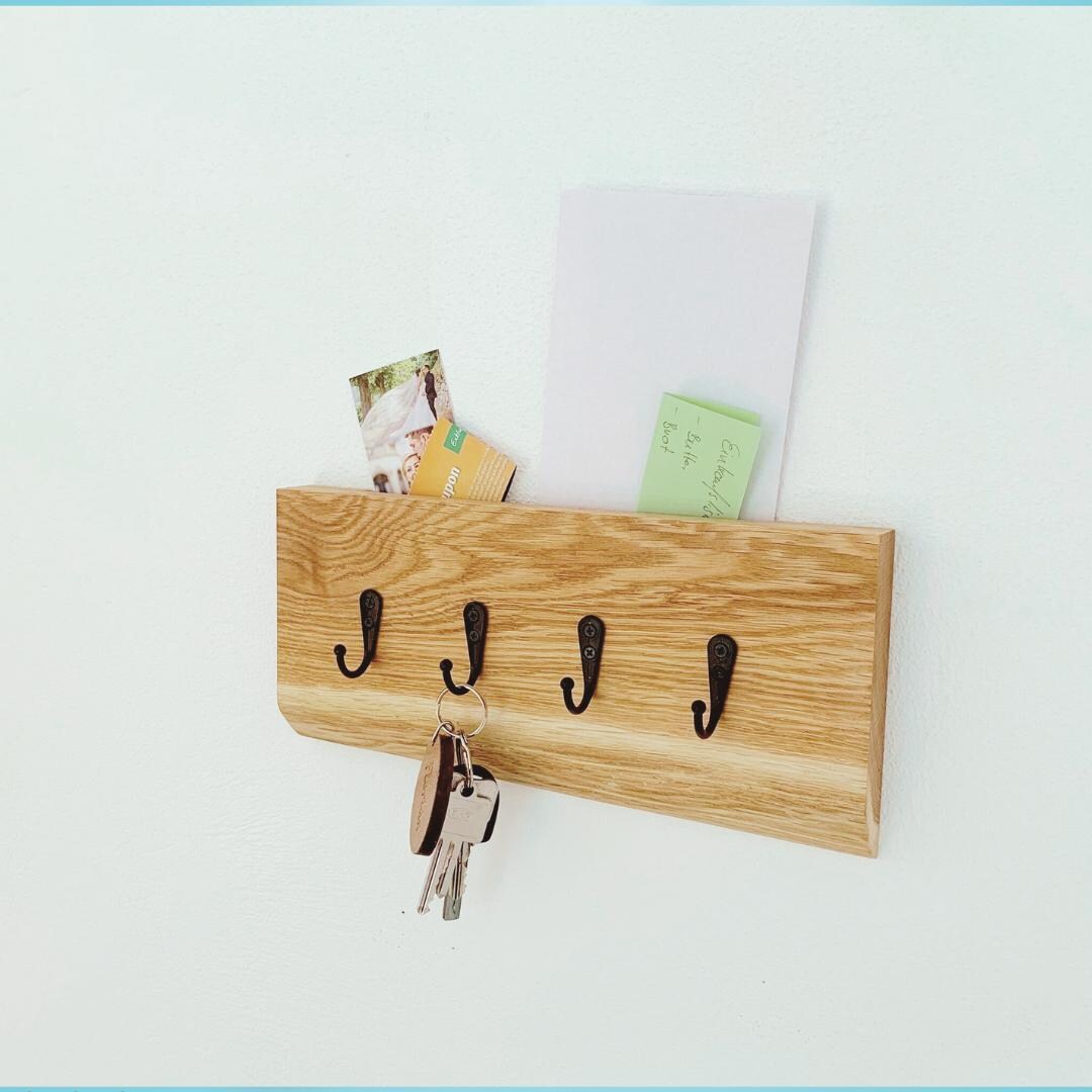 Key Board | Solid Oak Key Board | With Tree Edge | Cut-out for Letter ...