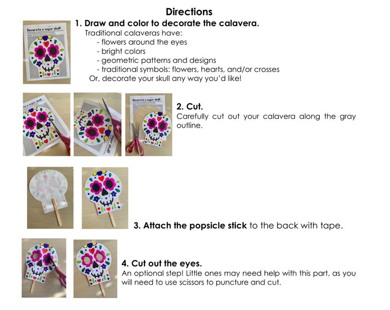 Printable Day of the Dead Mask Craft - Dia De Los Muertos Activities ...