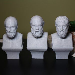 Plato Aristotle Socrates Busts — Statues of the Greek Philosophers - Etsy