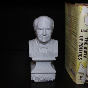 Thomas Edison Bust — Statue of the American Inventor of the Light Bulb ...