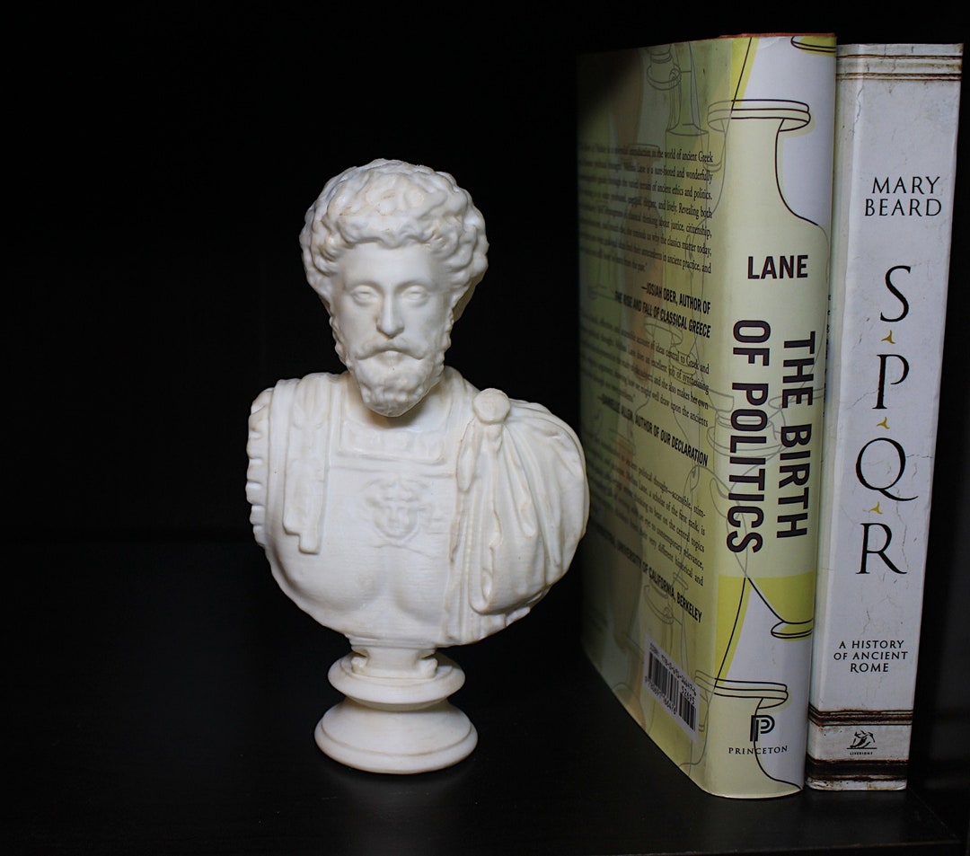 Marcus Aurelius caesar Augustus Bust Statue of the Roman Emperor Stoic ...