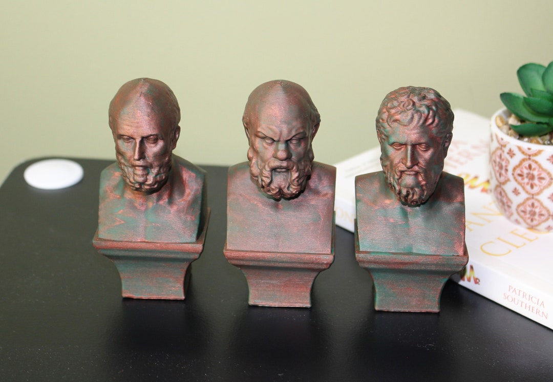 Plato Aristotle Socrates Busts — Statues of the Greek Philosophers - Etsy
