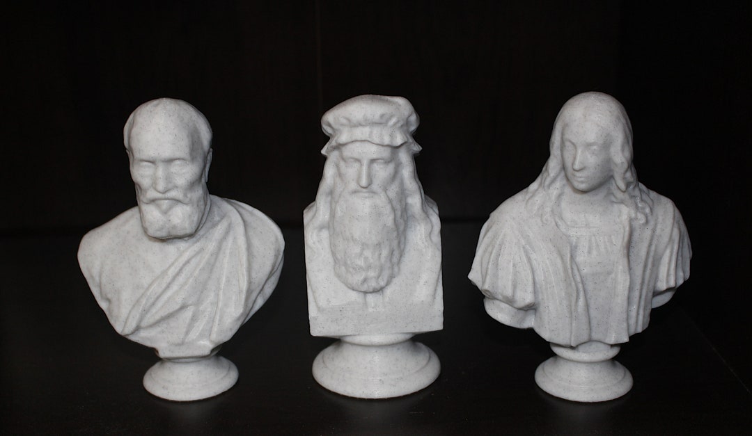 Michelangelo, Leonardo Da Vinci, Raphael Busts - Statues of the Trinity ...